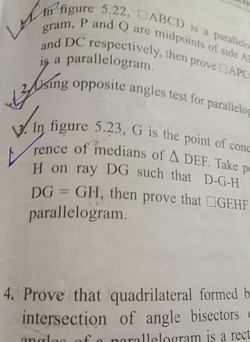 In figure 5.22, ABCD is a paralleto HG on ray GH, then prove that GEHF