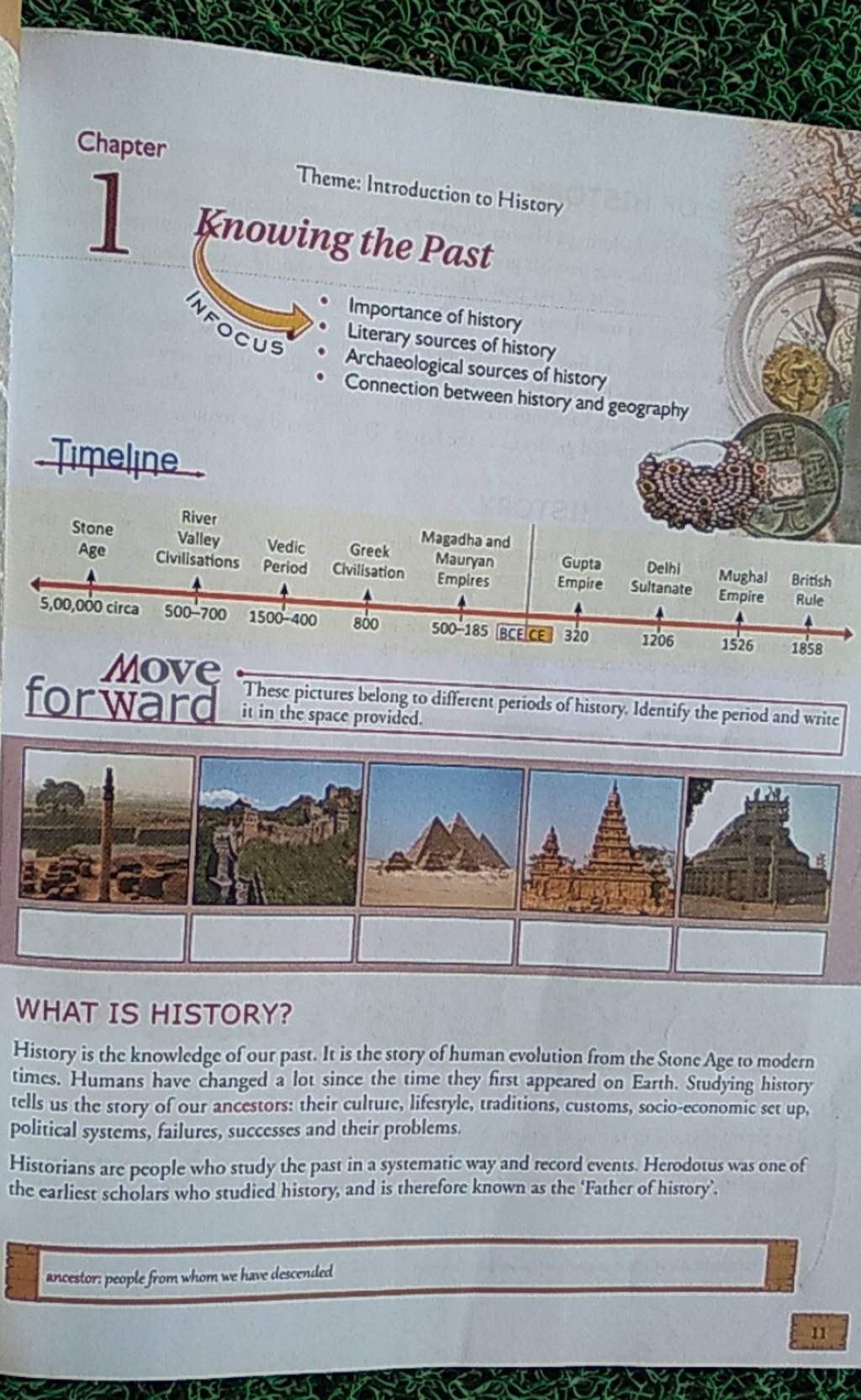Chapter Theme: Introduction to History Knowing the Past Timeline These pi..