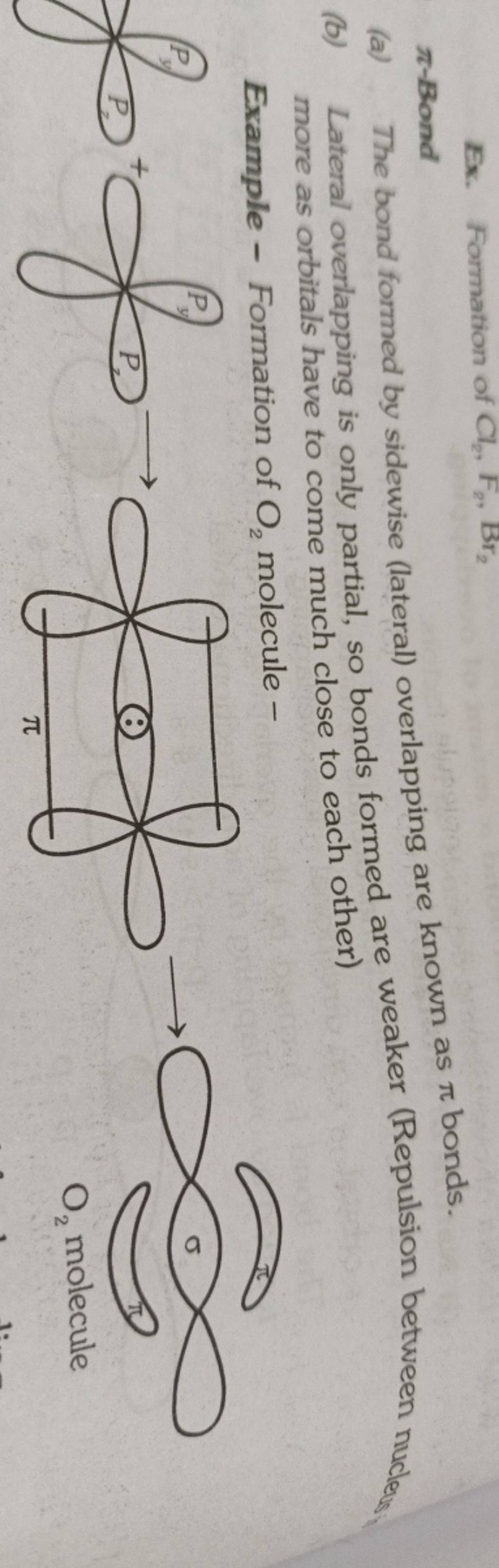 (a) The bond formed by sidewise (lateral) overlapping are known as π bond..