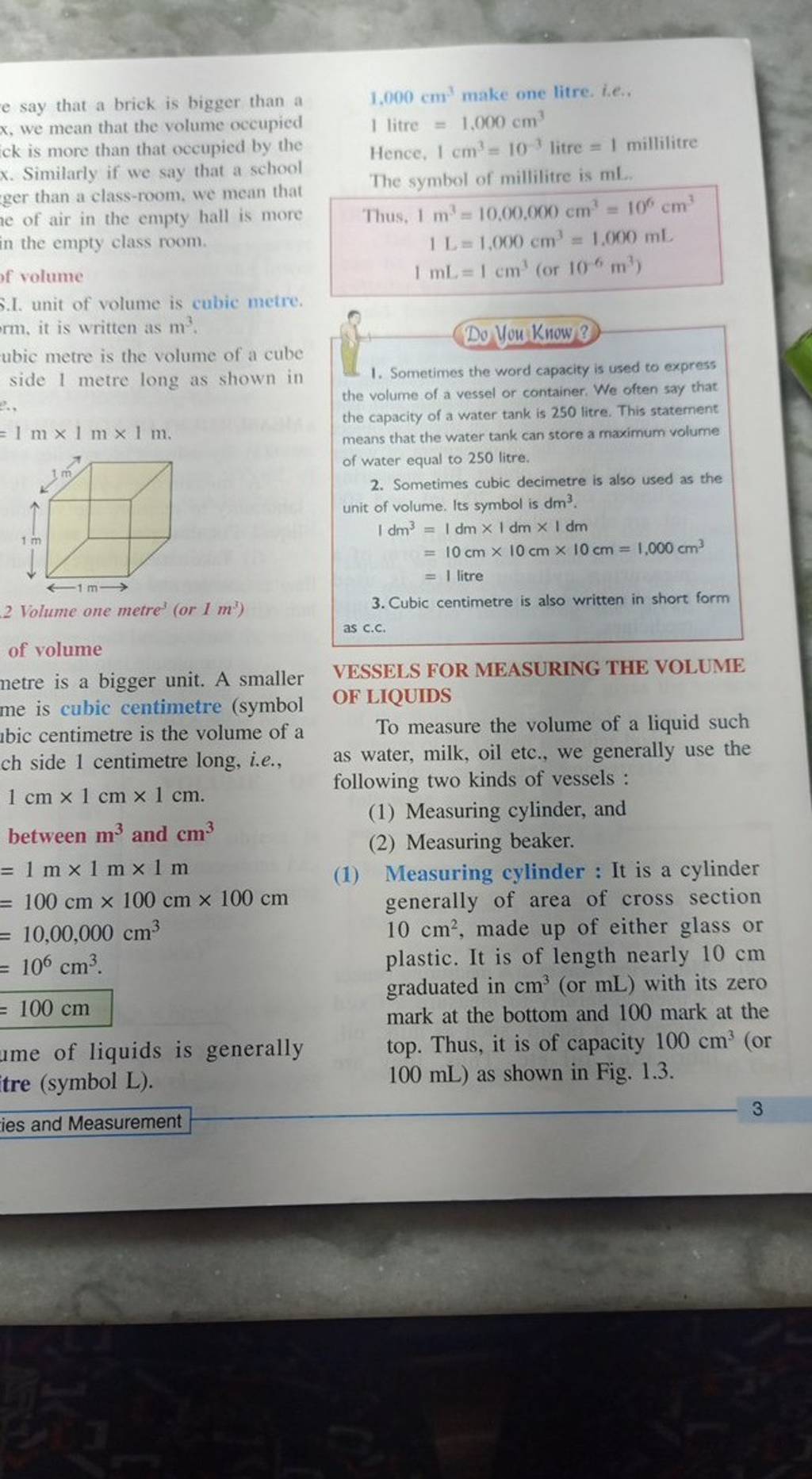 Say That A Brick Is Bigger Than A 1 000 Cm3 Make One Litre I e N S I Say That A Brick Is Bigger Than A 1 000 Cm3 Make One Litre I e N S I