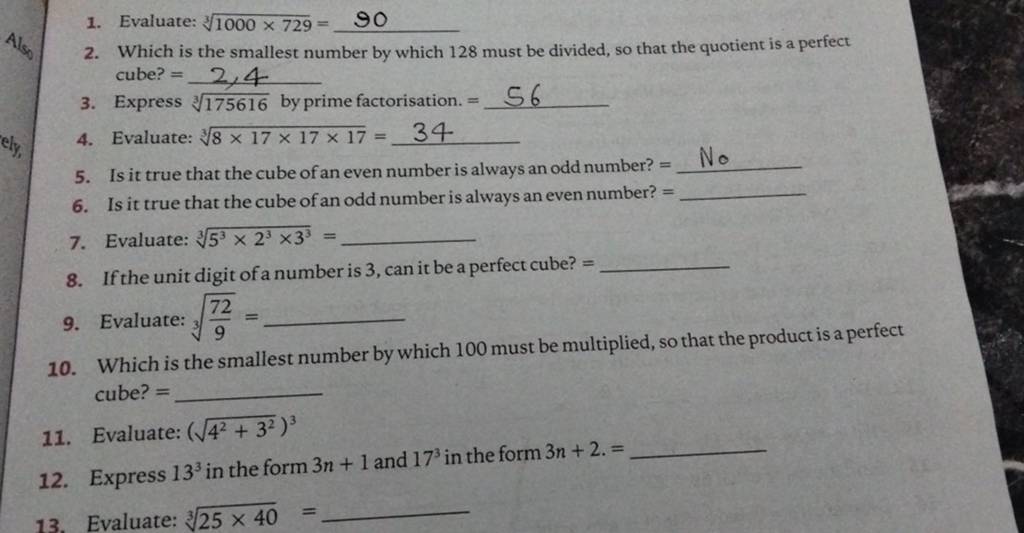 1 Evaluate 31000 729 90 2 Which Is The Smallest Number By Which 128 M 