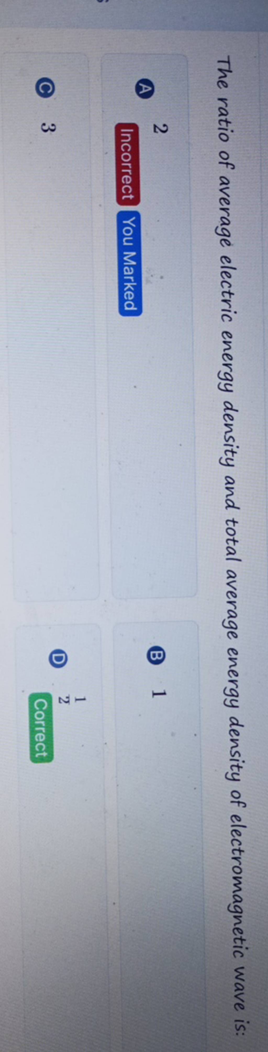 The ratio of average electric energy density and total average energy den..