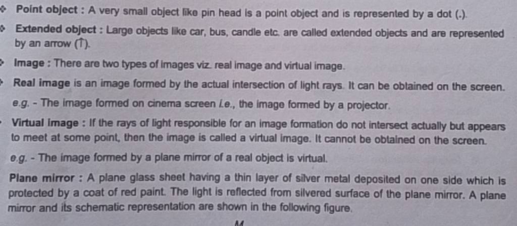 Point object : A very small object like pin head is a point object and is..