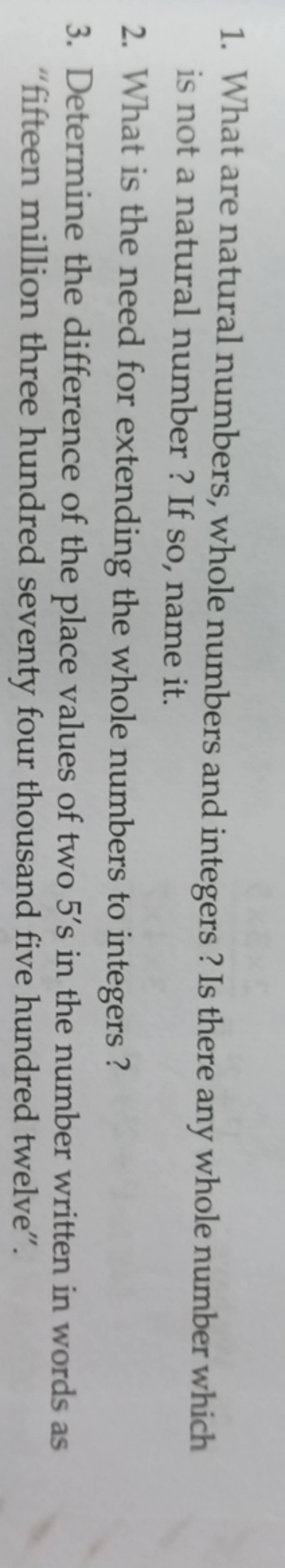 1 What Are Natural Numbers Whole Numbers And Integers Is There Any Who 