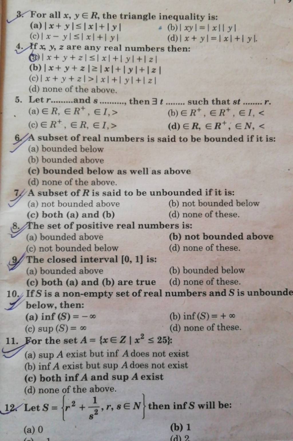 If x,y,z are any real numbers then: | Filo