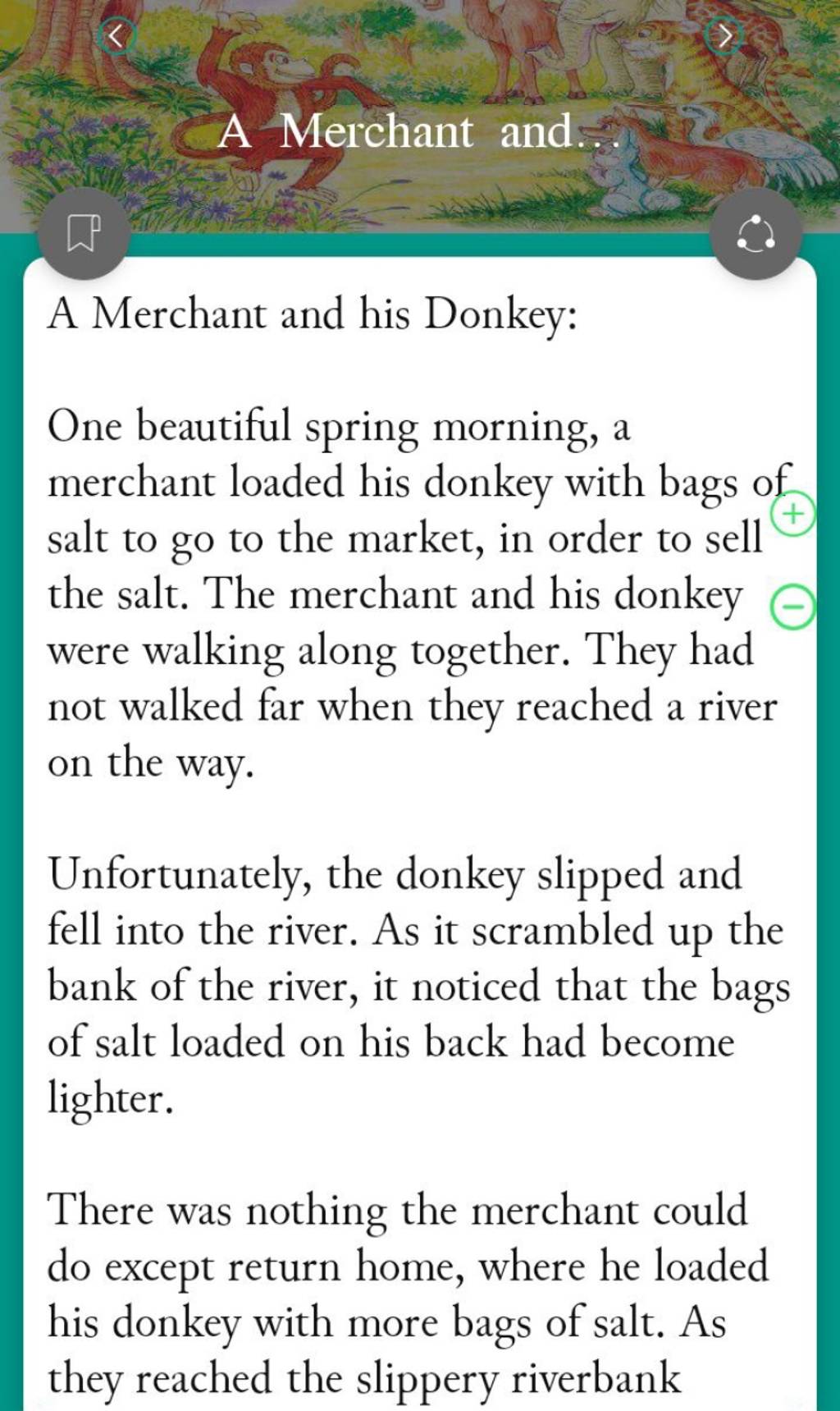 A Merchant and:? A Merchant and his Donkey: One beautiful spring morning,..