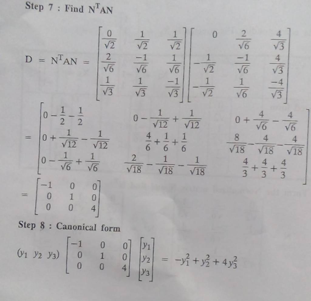 Step 7 : Find NTAN \[ \begin{array}{l} \mathrm{D}=\mathrm{N}^{\mathrm{T}}..