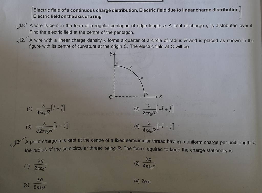 Electric Field Of A Continuous Charge Distribution Electric Field Due To