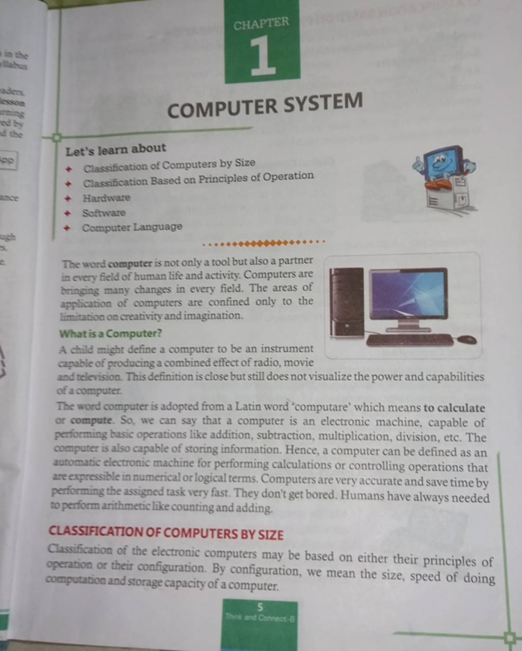 Computer System Lets Learn About Classification Of Computers By Size