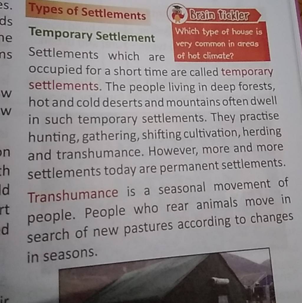 Temporary Settlements