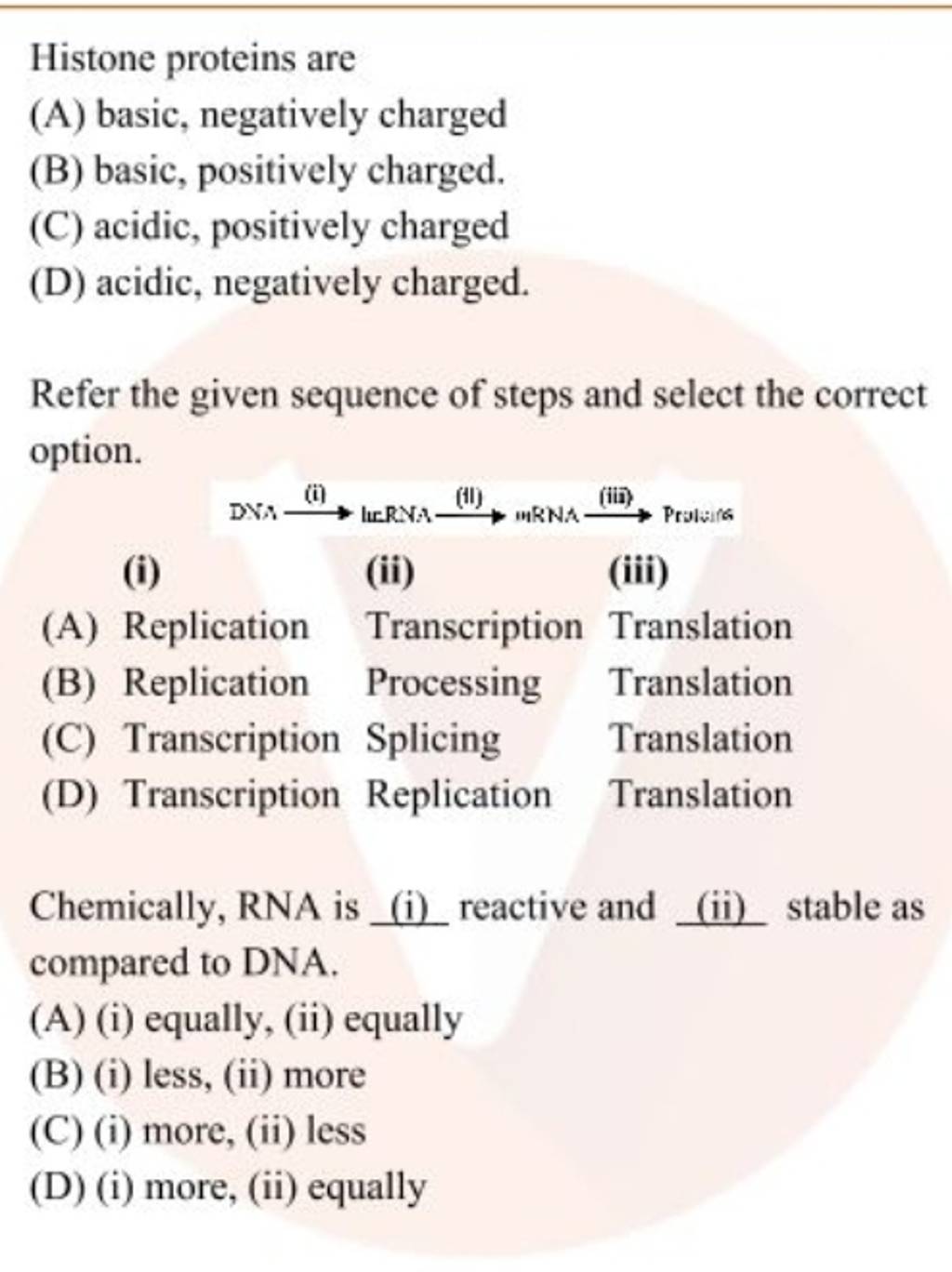 Refer The Given Sequence Of Steps And Select The Correct Option Dna Ii