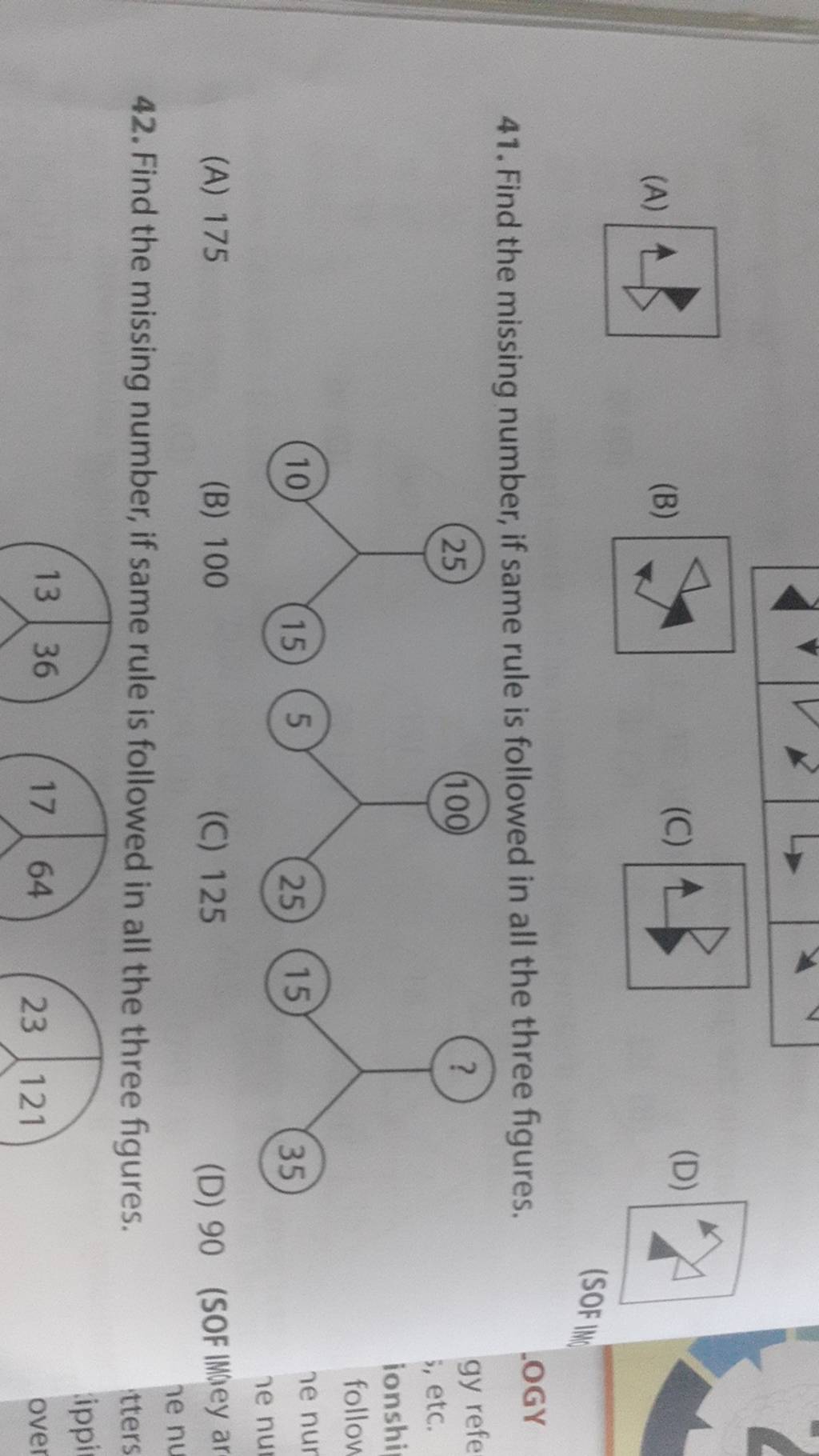 Find the missing number, if same rule is followed in all the three figure..