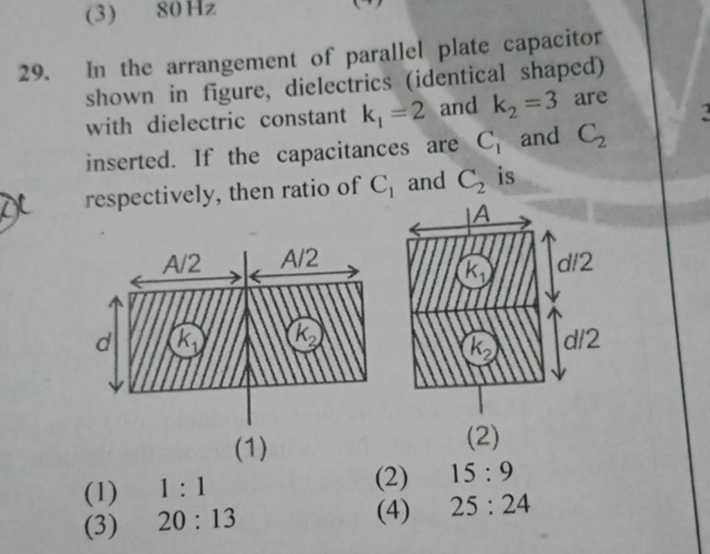 In the arrangement of parallel plate capacitor shown in figure, dielectri..