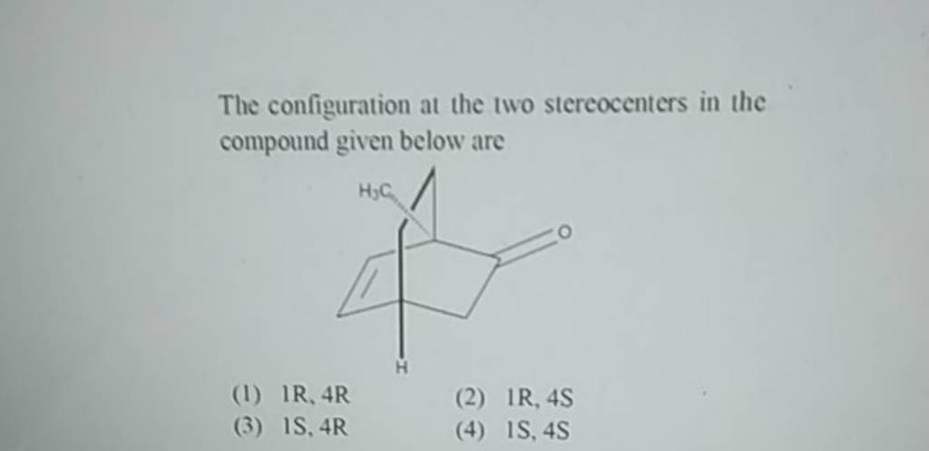 The configuration at the two stereocenters in the compound given below ar..