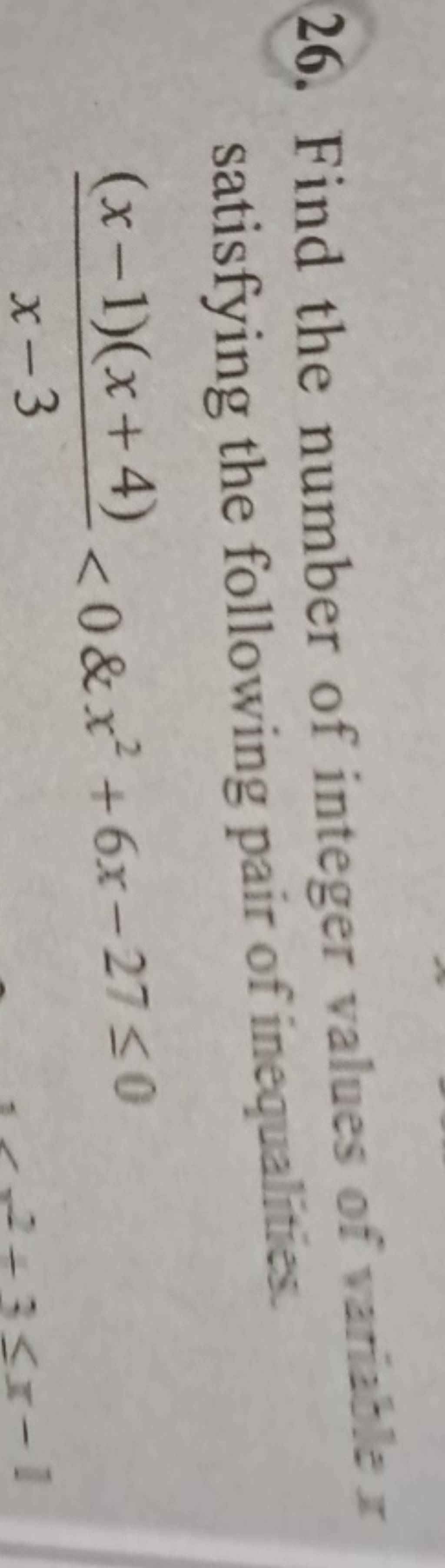 26 Find The Number Of Integer Values Of Variable X Satisfying The Follow