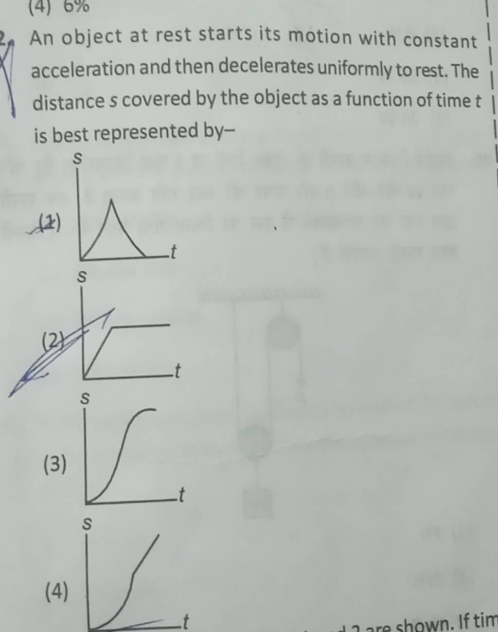 An Object At Rest Starts Its Motion With Constant Acceleration And Then D