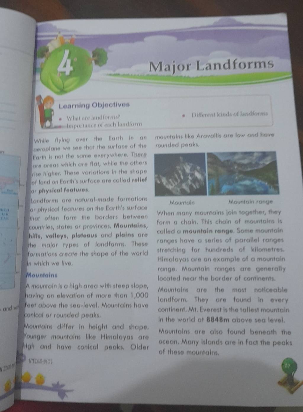 Major Landforms Learning Objeotives - What are landforms? - Different kin..