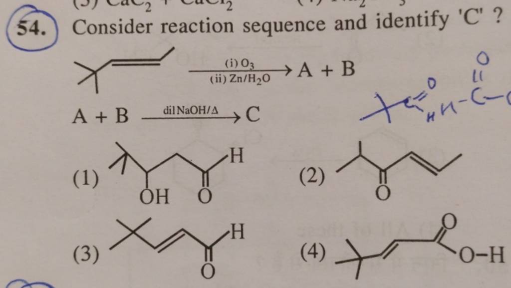 Consider reaction sequence and identify ' C ' ? \text { \} \frac { \text.. Consider reaction sequence and identify ' C ' ? \text { \} \frac { \text..