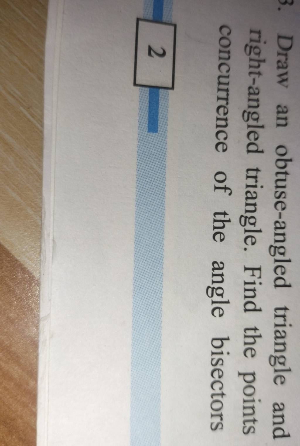 Draw an obtuse-angled triangle and right-angled triangle. Find the points..