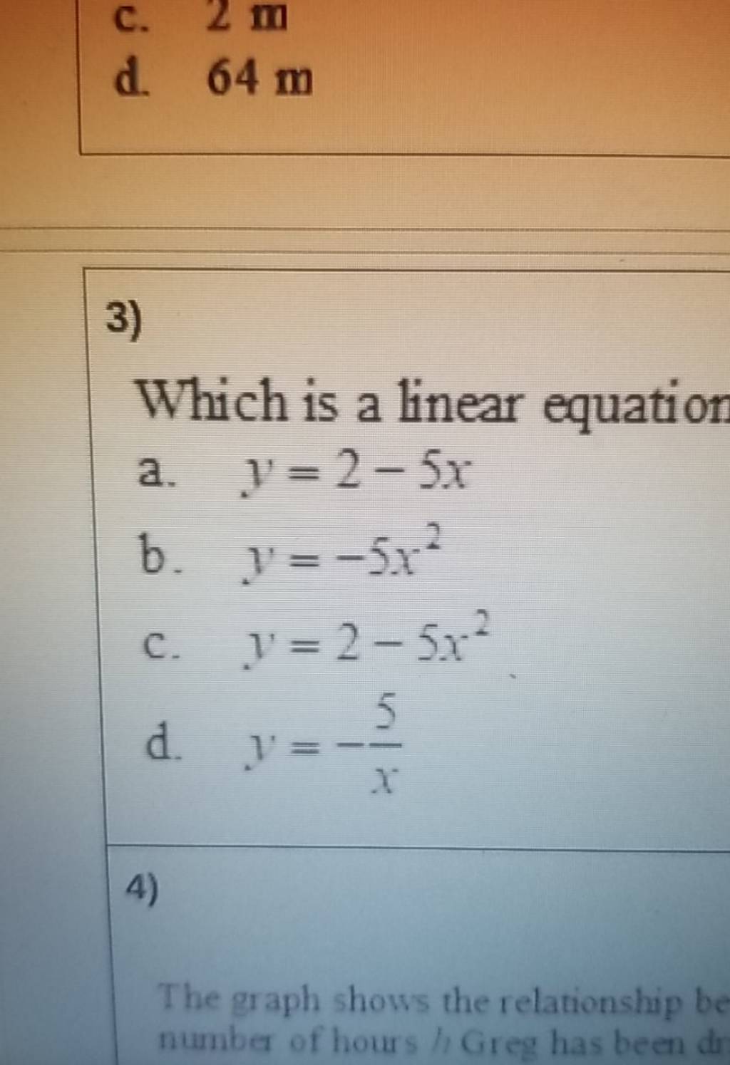Which is a linear equation | Filo