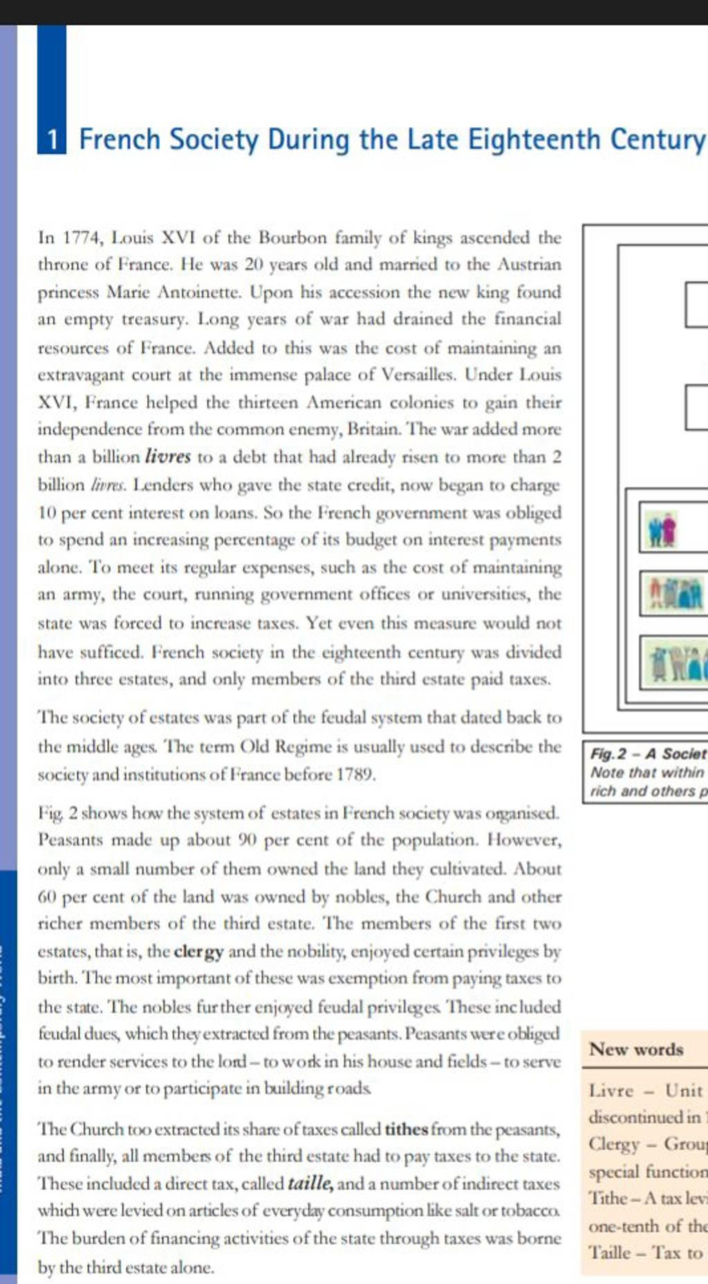 1 French Society During the Late Eighteenth Century In 1774 , Louis XVI o..