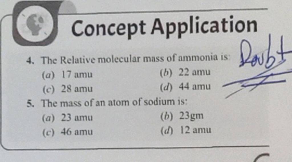 Concept Application 4 The Relative Molecular Mass Of Ammonia Is a 17a concept-application-4-the-relative-molecular-mass-of-ammonia-is-a-17a