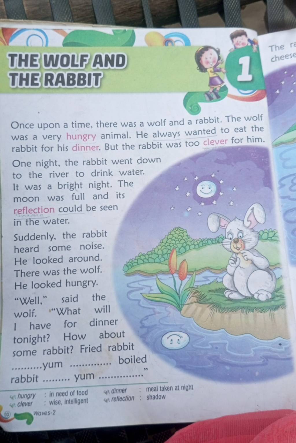 THE WOLF AND Once upon a time, there was a wolf and a rabbit. The wolf wa..