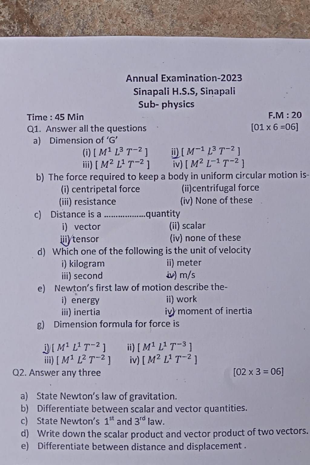 energy ii) work iii) inertia iv) moment of inertia g) Dimension formula energy ii) work iii) inertia iv) moment of inertia g) Dimension formula