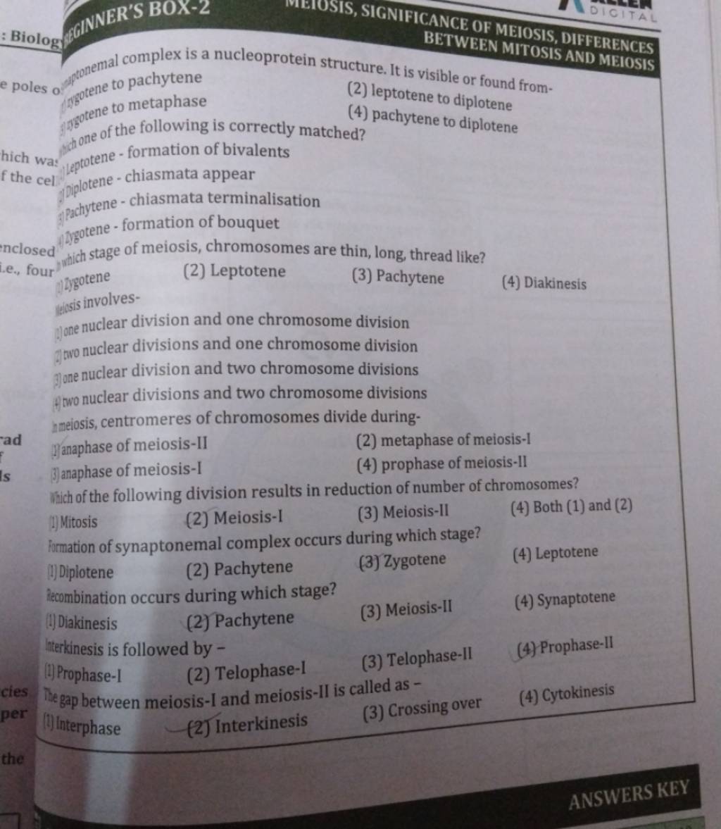 One Nuclear Division And Two Chromosome Divisions T Wo Nuclear Divisions One Nuclear Division And Two Chromosome Divisions T Wo Nuclear Divisions
