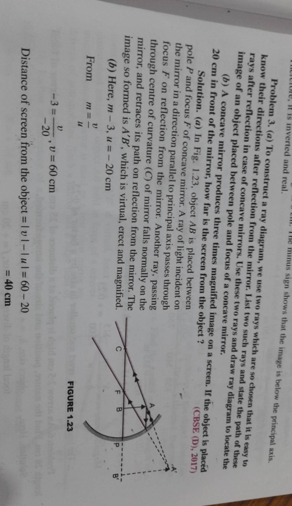 Problem 3 A To Construct A Ray Diagram We Use Two Rays Which Are So C