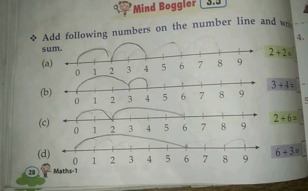 Add Following Numbers On The Number Line And Wrifsum Filo 2913