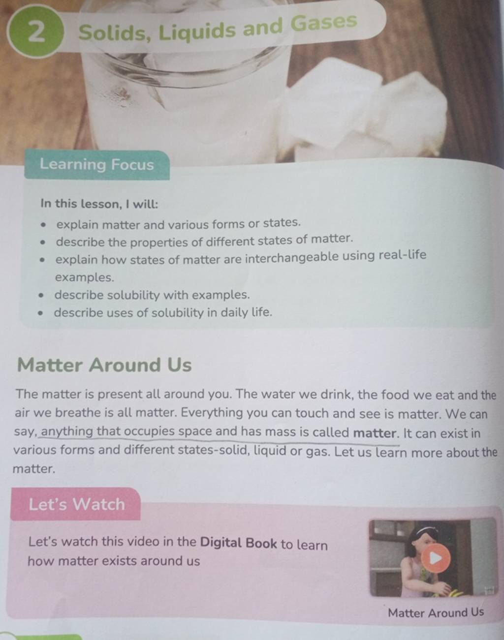 2 Solids, Liquids and Gases Learning Focus In this lesson, I will: - expl..