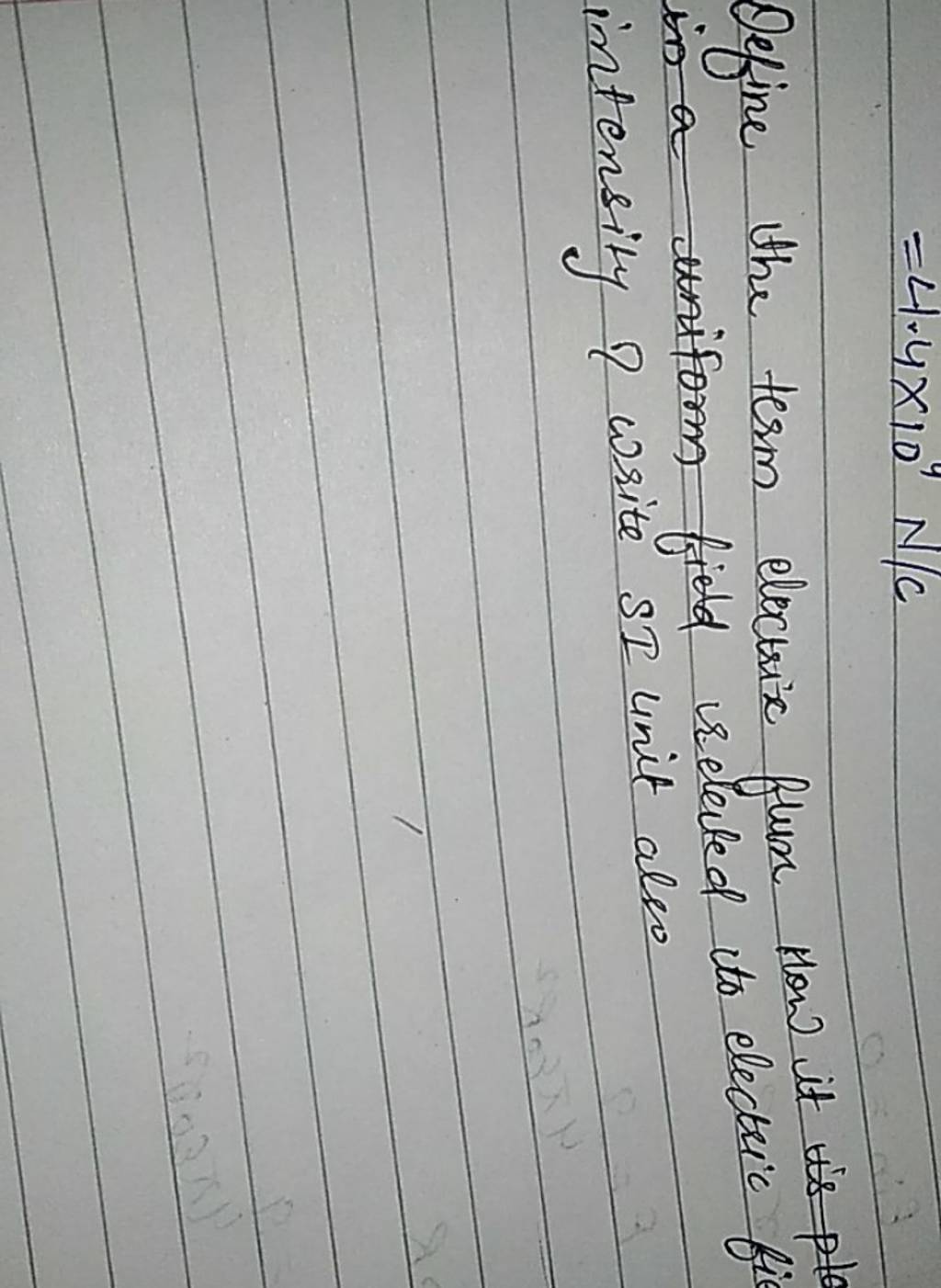 Define the term electsic flux How it is plo in a uniform fied releled ito..
