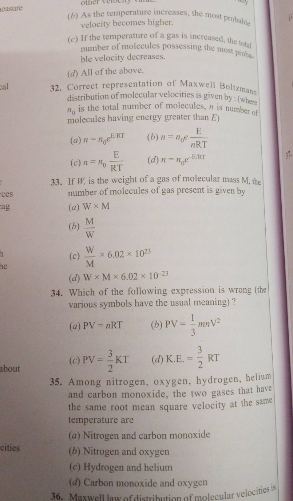 Correct representation of Maxwell Boltzmann distribution of molecular vel..