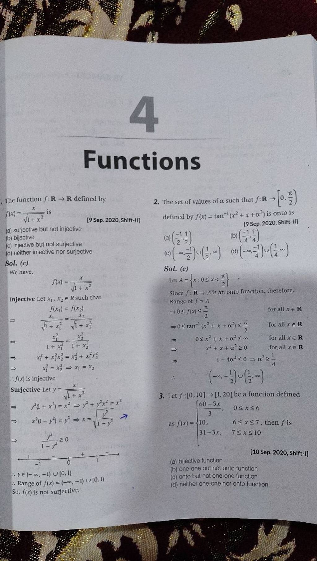 Functions The Function F R→r Defined By 2 The Set Of Values Of α Such Th