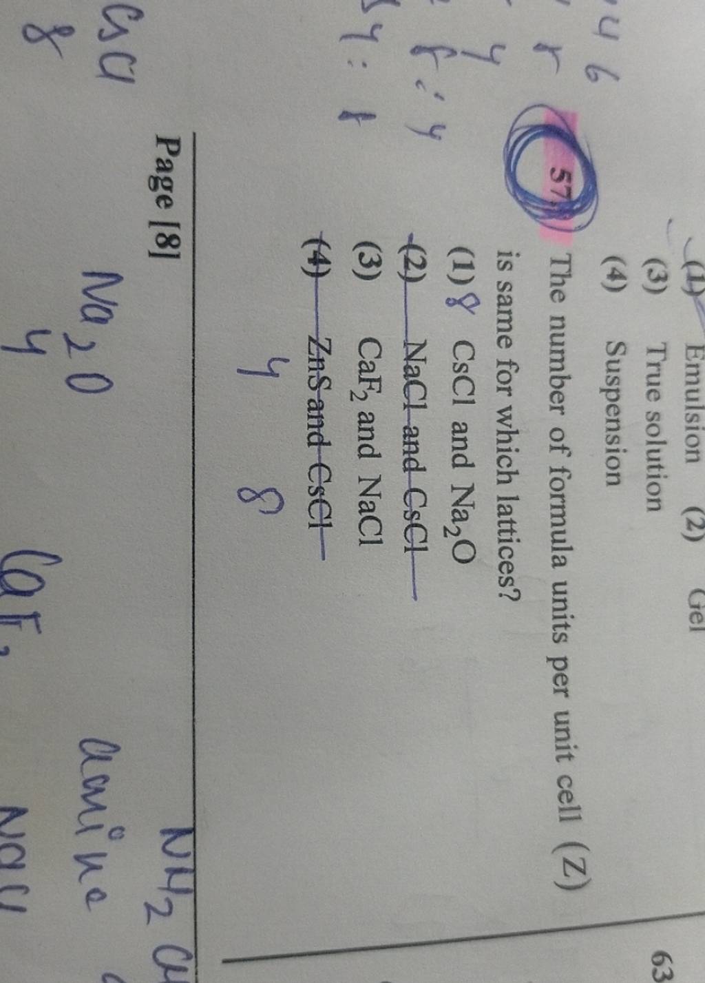 The number of formula units per unit cell (Z) is same for which lattices..