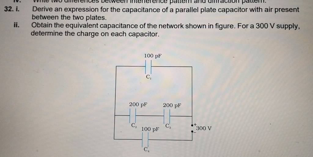 32 I Derive An Expression For The Capacitance Of A Parallel Plate Capac