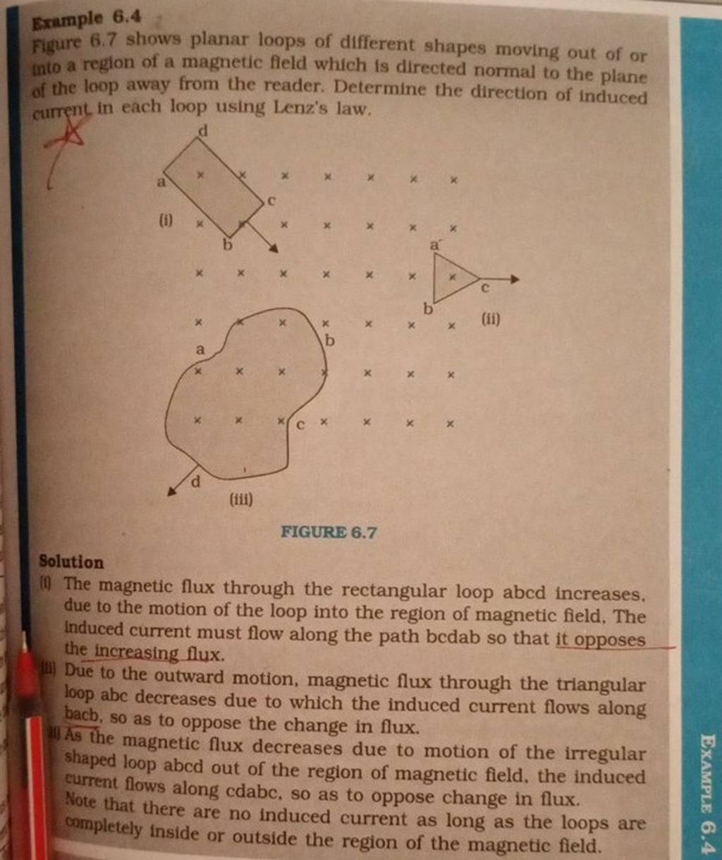 Example 6.4 Figure 6.7 shows planar loops of different shapes moving out