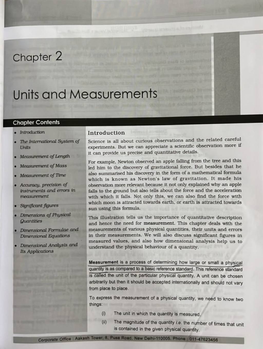 Chapter 2 Units and Measurements Chapter Contents - Introduction Introduc..