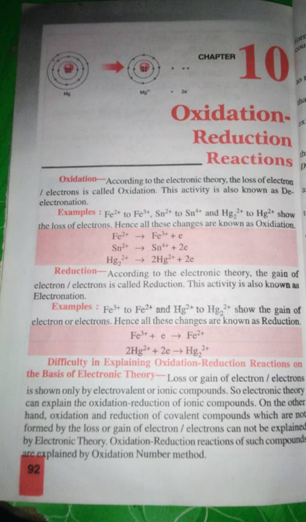 CHAPTER Oxidation. Reduction Reactions Oxidation-According to the electro..