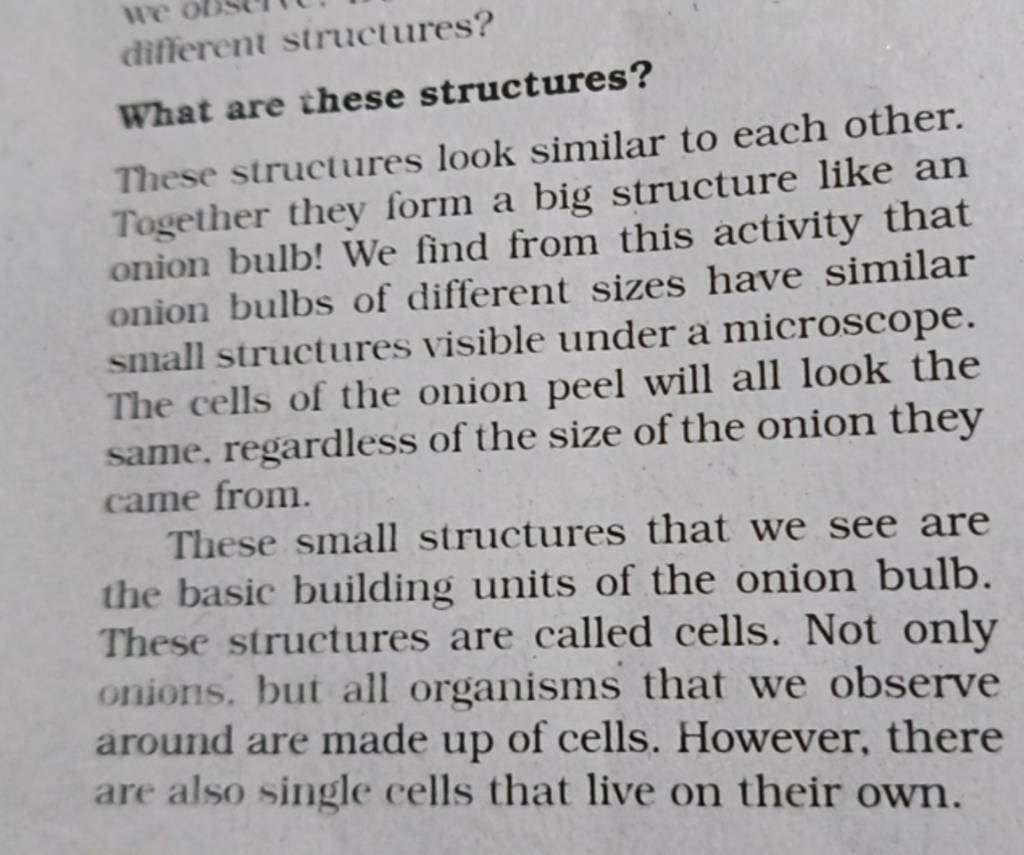 different structures? What are these structures? These structures look si..