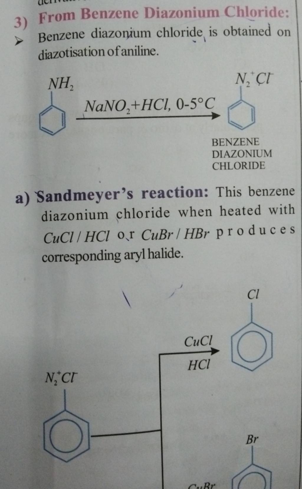 3) From Benzene Diazonium Chloride: Benzene diazonium chloride, is obtain..