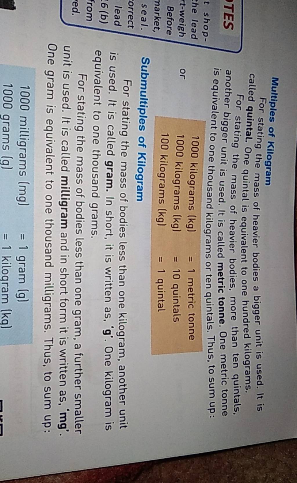 Multiples Of Kilogram For Stating The Mass Of Heavier Bodies A Bigger Uni Multiples Of Kilogram For Stating The Mass Of Heavier Bodies A Bigger Uni