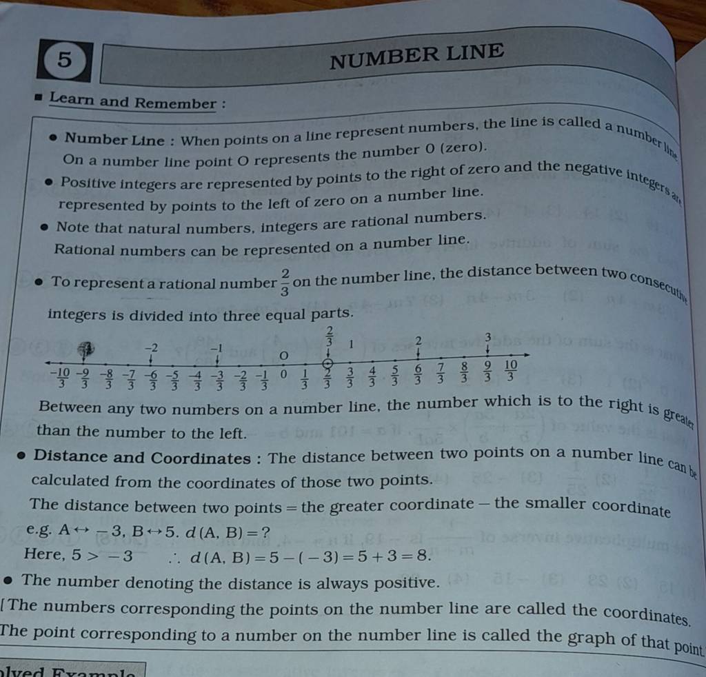 5 NUMBER LINE - Learn and Remember : - Number Line : When points on a lin..