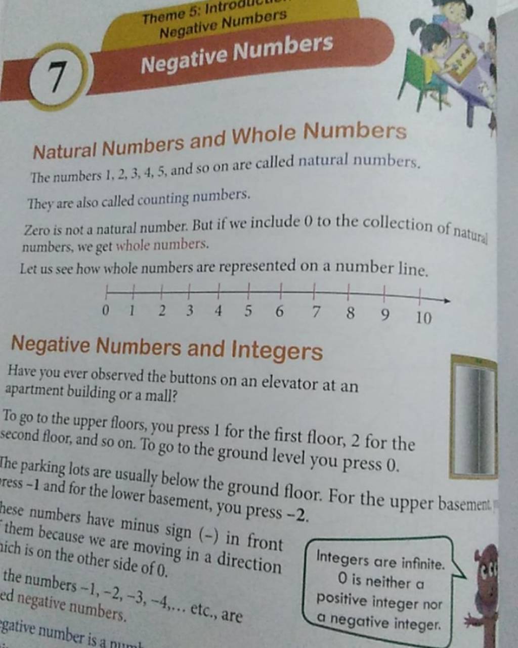 Theme 5: Intro Negative Numbers 7 Negative Numbers Natural Numbers and Wh..