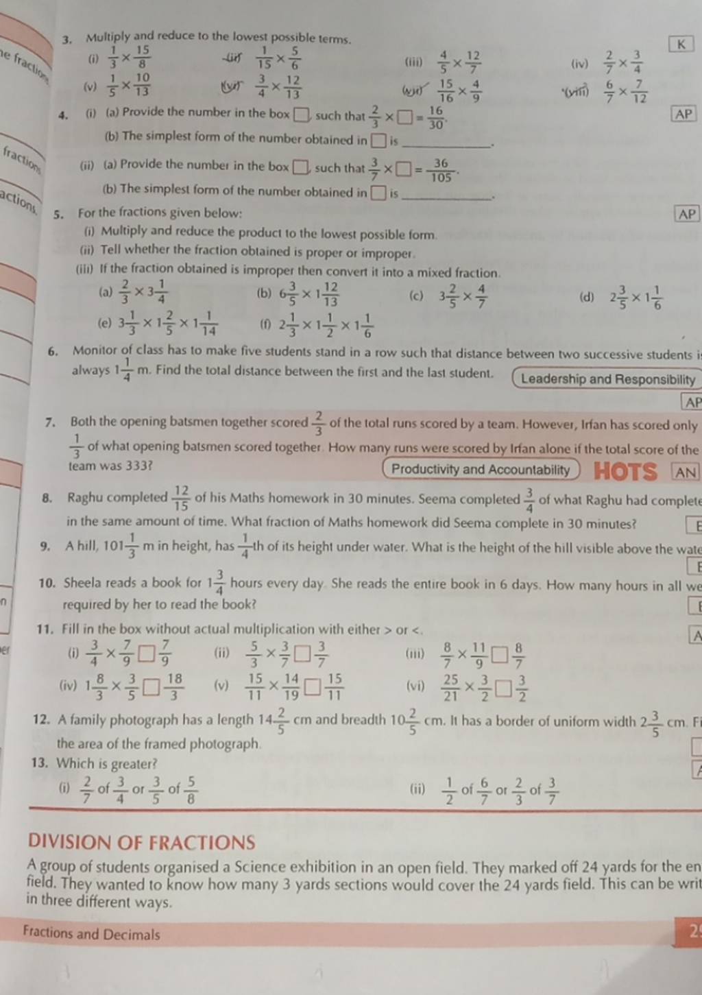 The Simplest Form Of The Number Obtained In Is 5 For The Fractions Gi 