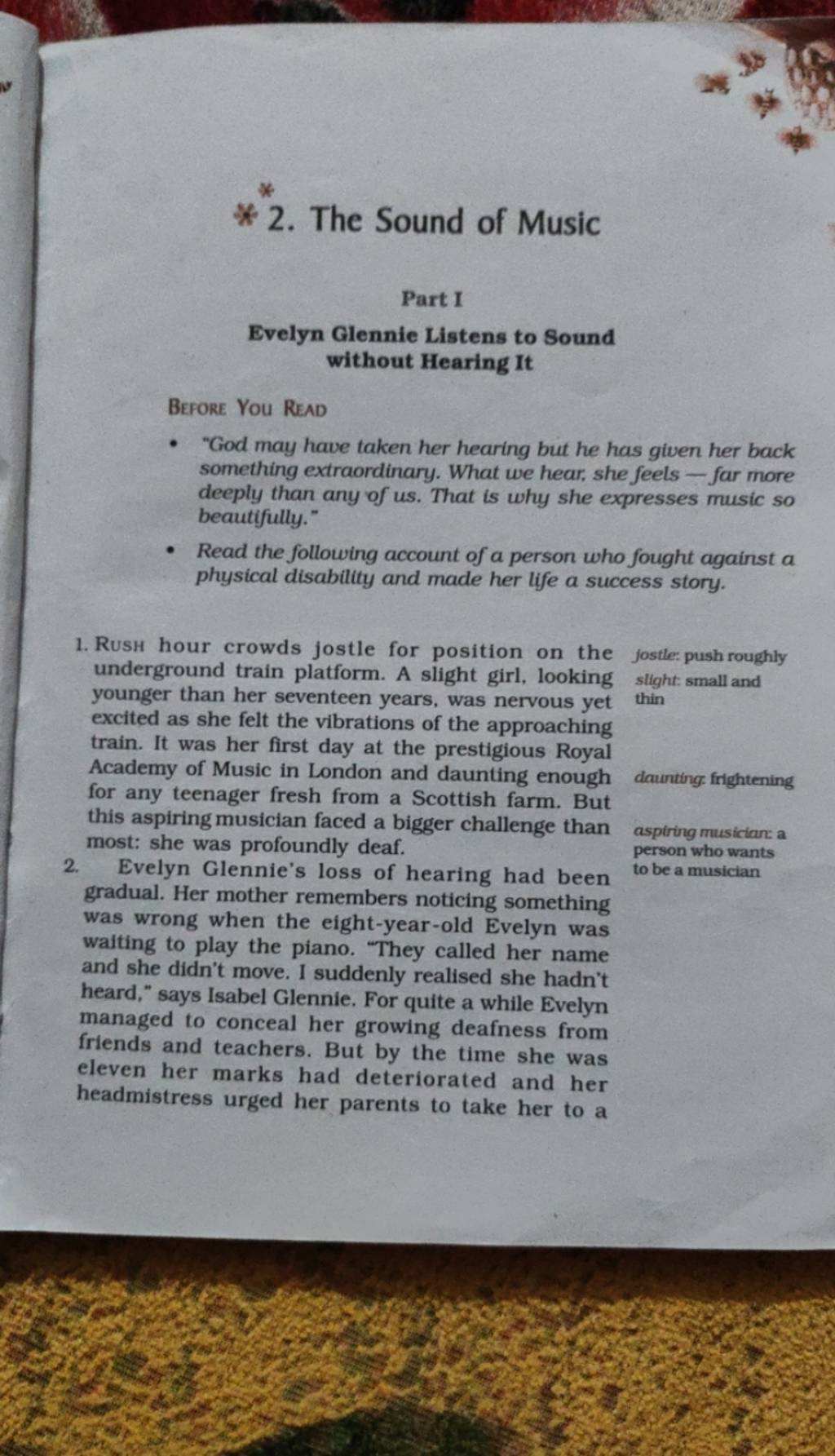 * 2. The Sound of Music Part I Evelyn Glennie Listens to Sound without He..