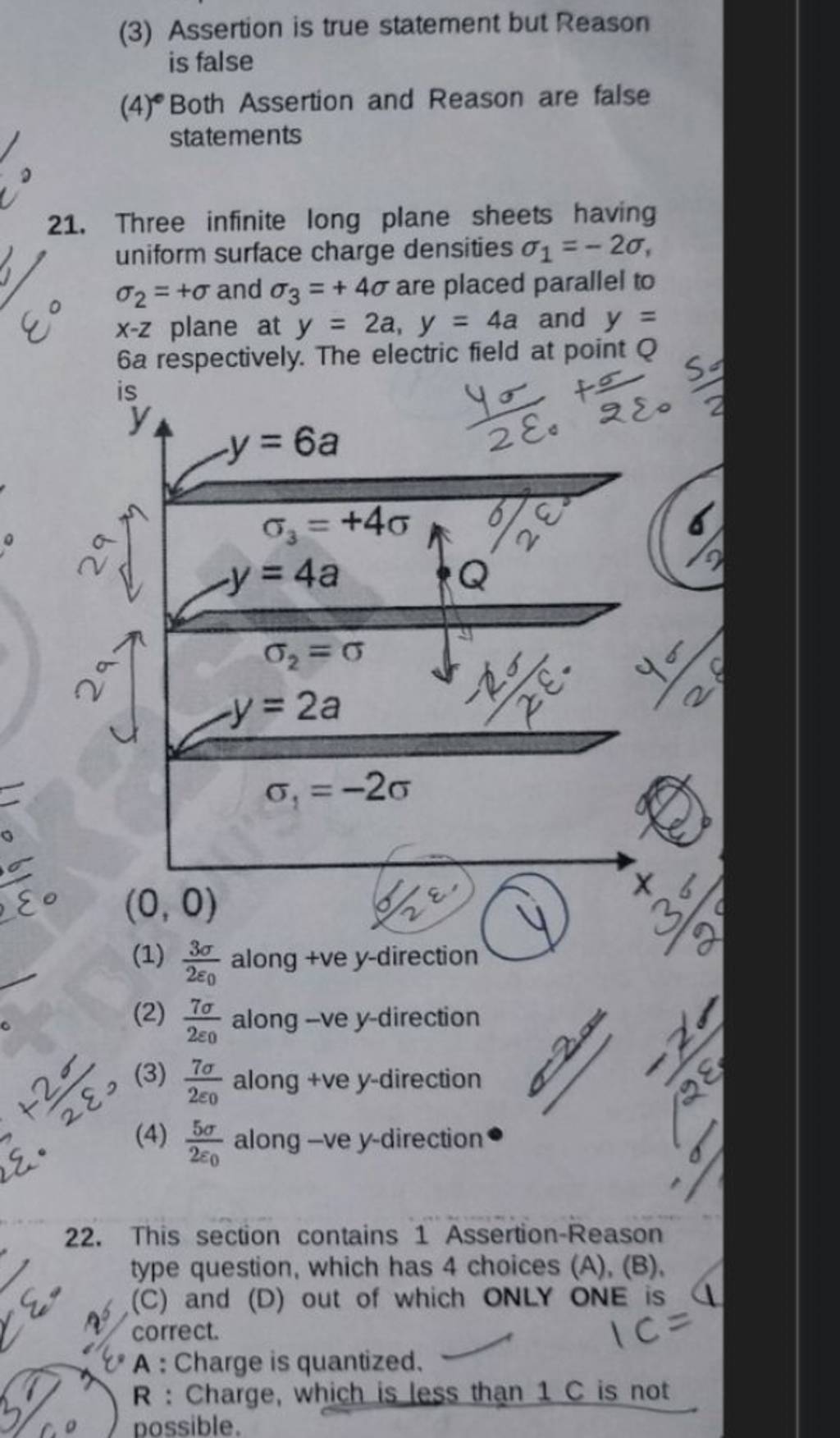 Assertion is true statement but Reason is false (4)∘ Both Assertion and