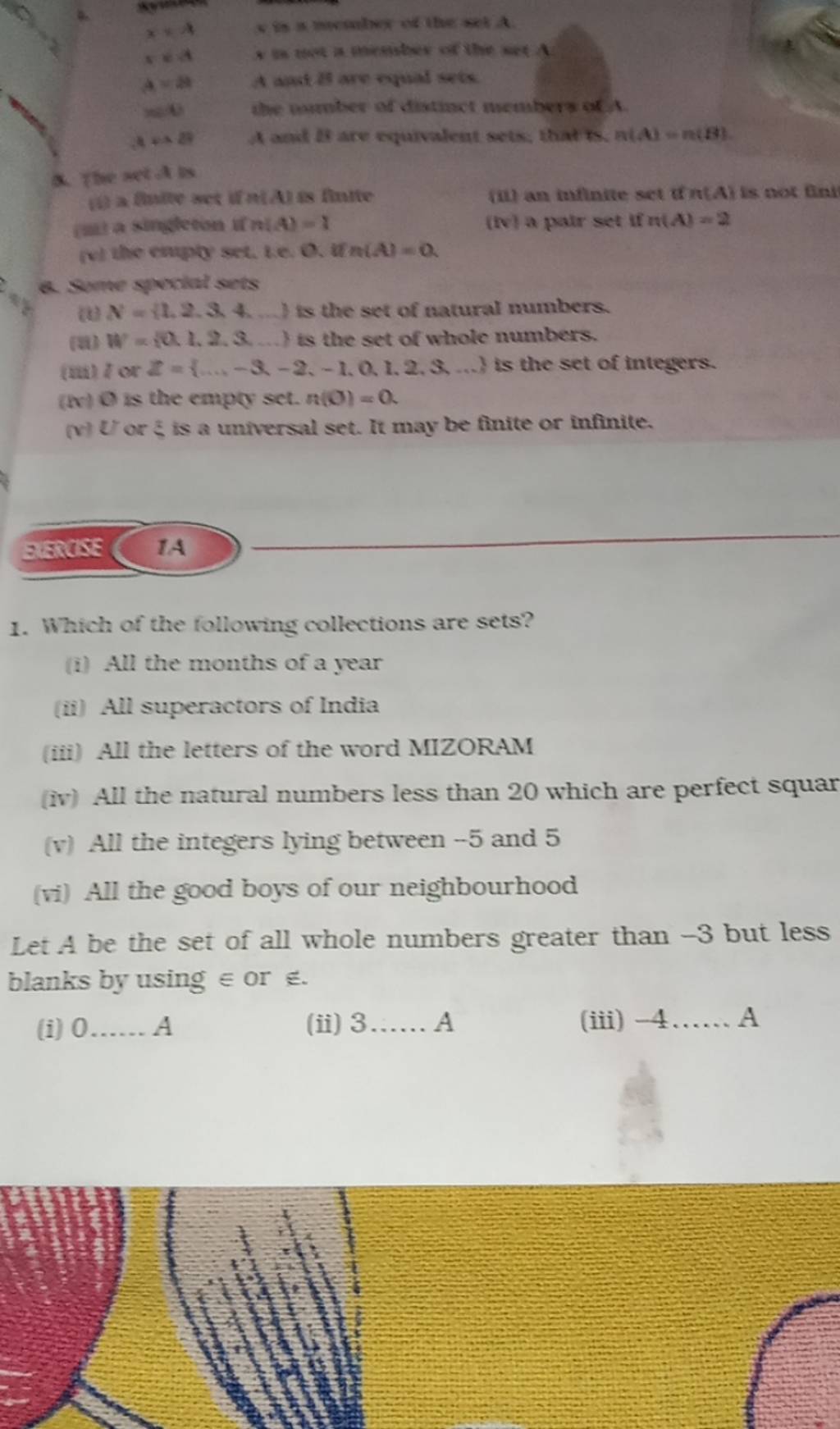 Let A be the set of all whole numbers greater than -3 but less blanks by