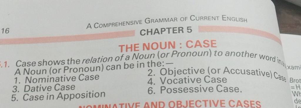 16 A Comprehensive Grammar of Current English CHAPTER 5 THE NOUN: CASE..